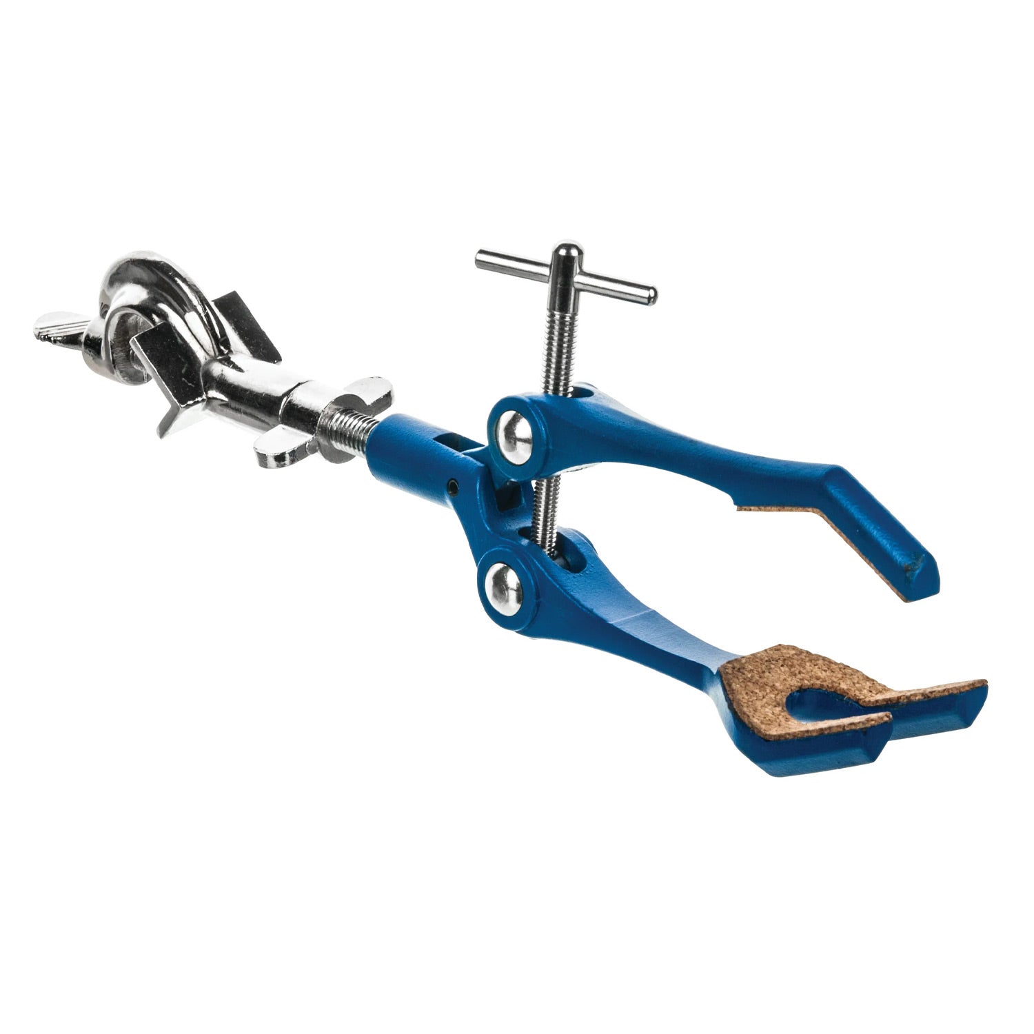3-Finger Cork Lined Extension Clamp with Swivel Bosshead – 3.4" Max Op ...