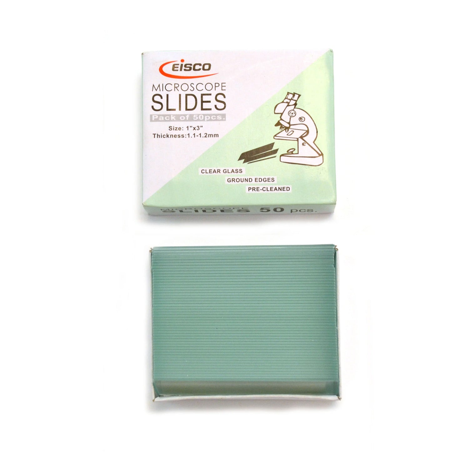 Eisco Labs Microscope Glass Slides – Plain, 75 x 25 mm, 1.1–1.2 mm Thi ...