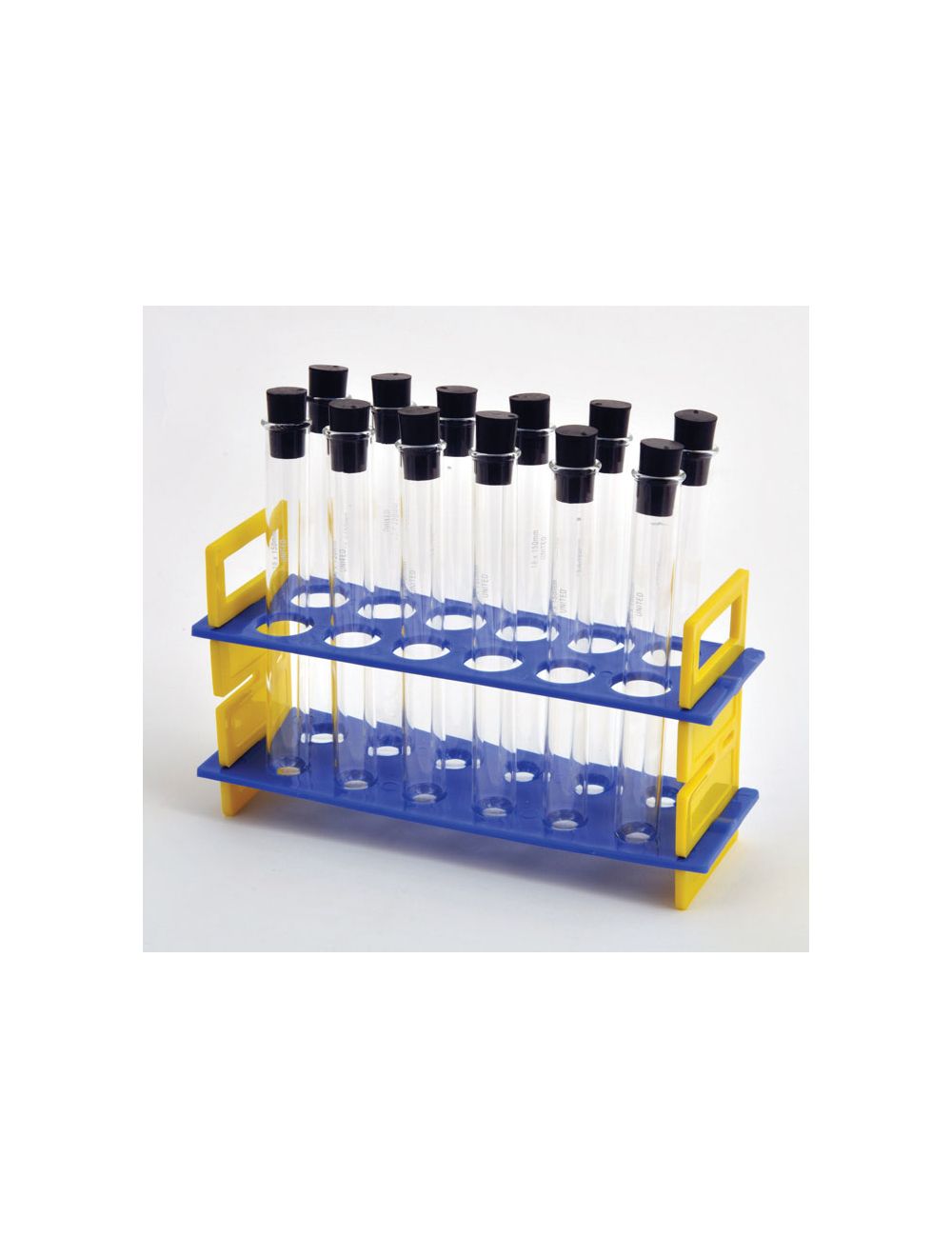 United Scientific® 24mL Glass Test Tube Rack Set with 12 Test Tubes ...